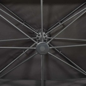 Konzolový zahradní slunečník s dvojitou střechou antracitový 400 x 300 cm 312373