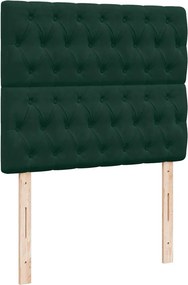 Box spring postel s matrací tmavě zelená 120 x 200 cm samet 3293191