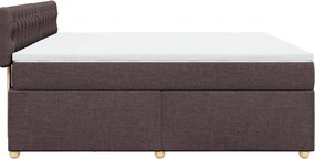 Box spring postel s matrací tmavě hnědá 180x200 cm textil 3289069