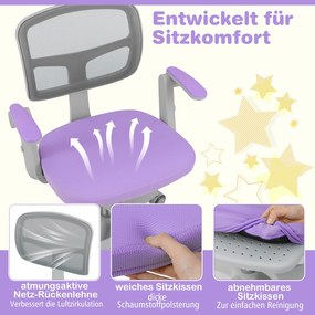 Costway Dětská psací židle s 41-52 cm výškově nastavitelná výška sedáku dětská