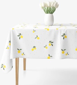 Goldea hranatý ubrus 100% bavlněné plátno - citrony 80 x 80 cm