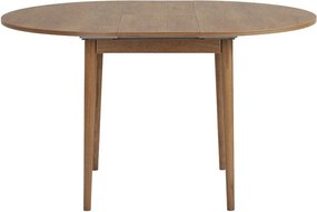 Kulatý rozkládací jídelní stůl s přídavnou deskou v dekoru dubu ø 100 cm Viona – Kalune Design