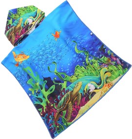 Dětské pončo LAGOON TREASURE barevné Rozměr: 60 x 120 cm