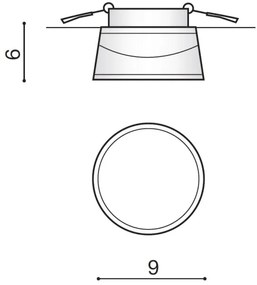 Azzardo AZ2773 - LED Koupelnové podhledové svítidlo UNA LED/7W/230V IP44