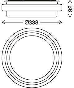 Briloner 3459-015 - LED Stropní svítidlo CAKE LED/18W/230V
