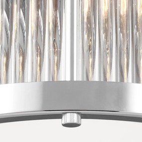 LED stropní svítidlo Paulson IP44 chrom Ø 27,9 cm