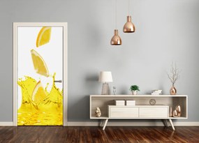 Fototapeta na dveře samolepící citronová šťáva 95x205 cm