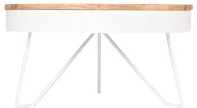 LABEL51 konferenční stolek SARAN světlý (bílá) ø80 cm Color: White YS-22.079
