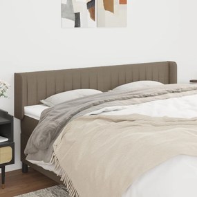Čelo postele typu ušák taupe 203 x 16 x 78/88 cm textil 3119032