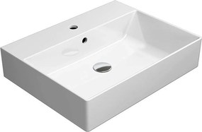 Sapho GSI Kube X - Umyvadlo 60x47 cm, s 1 otvorem pro baterie, ExtraGlaze, bílá 9431111