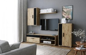 Sada obývacího nábytku Benson dub artisan/černá