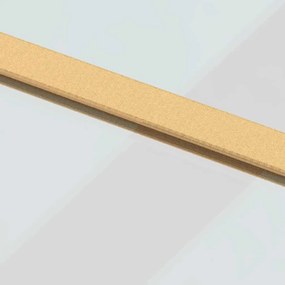 Posuvné dveře zlaté 76 x 205 cm čiré ESG sklo a hliník 155148
