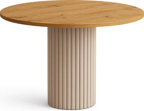 NW Kulatý jídelní stůl NESTORIO 4, 110 cm Barva/ dekor: Černá, Barva nohy stolu: Černá