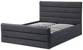 Manželská postel 160 cm VALDO (s roštem) (tmavě šedá). 1007543