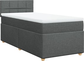 Box spring postel s matrací tmavě šedá 80 x 200 cm textil 3288808