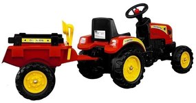 Šlapací traktor Branson s přívěsem červený