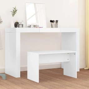 vidaXL Stolička k toaletnímu stolku 70 x 35 x 45 cm kompozit [802813] Barva: Bílá