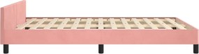 Rám postele s čelem růžový 140x190 cm samet 3125817