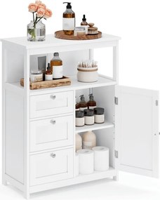 Komoda AUK-E1154 WT, mdf, bílá (60 x 30) cm