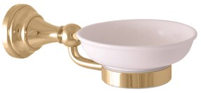 Slezák RAV Mýdlenka keramická zlato Koupelnový doplněk MORAVA RETRO, Barva: zlatá - MKA0300Z