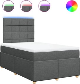 Box spring postel s matrací tmavě šedá 120x200 cm textil 3293548