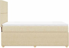 Box spring postel s matrací krémová 100 x 200 cm textil 3294265