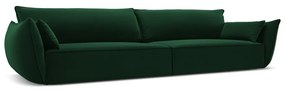Tmavě zelená sametová pohovka 248 cm Vanda – Mazzini Sofas
