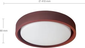 Brilagi -LED Stmív. svítidlo MATTEO LED/48W/230V 3000-6500K pr. 41 cm červená+DO