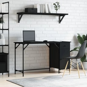 Petromila Počítačový stůl černý 131 x 48 x 75 cm kompozitní dřevo