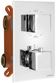 Sapho LATUS podomítková sprchová termostatická baterie, box, 3 výstupy, chrom 1102-63