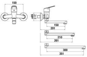 JIKA H3112E70042201 - Umyvadlová baterie TALAS 15x20,1 cm lesklý chrom
