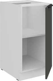 Kuchyňská linka ARIA po | 270x230 cm | UNI dvířka | bílá/šedá grafit