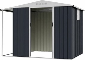 Costway Zahradní kůlna z pozinkované oceli kůlna na nářadí s 2 posuvnými dveřmi