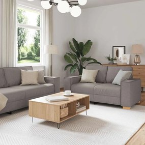 2dílná sedací souprava s poduškami taupe textil 3324697