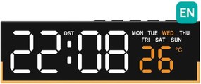 JVD Digitální budík do sítě s teploměrem a angličtinou JVD SB113.4