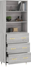 Skříň highboard šedá sonoma 69,5 x 34 x 180 cm kompozitní dřevo 3189363