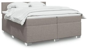 Box spring postel s matrací taupe 200x200 cm textil 3288292