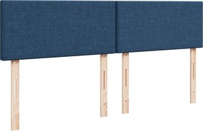 Box spring postel s matrací modrá 200x200 cm textil 3287174