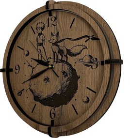 Li-Go "Malý Princ" Dřevěné hodiny 32 cm provedení povrchu: dub