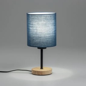 Brilagi - Stolní lampa NUBILA WOOD 1xE27/25W/230V dub/tmavě modrá