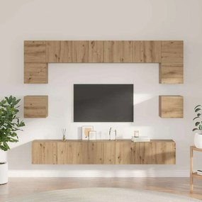 Sestava TV skříněk 8 ks Artisanový dub Kompozitní dřevo 3393323