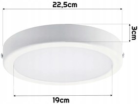 PHILIPS LED kulaté přisazené svítidlo 19W - 2000lm - 4000K - bílé