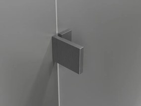 Mexen Lunar Duo, výklopný sprchový kout 85 x 85 cm, 8mm čiré sklo, profil grafit broušený, 834-085L-085P-66-00