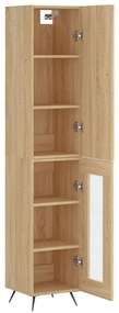 Skříň highboard dub sonoma 34,5 x 34 x 180 cm kompozitní dřevo