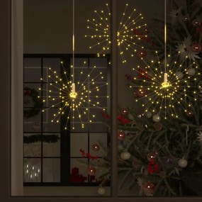Venkovní vánoční ohňostroj teplý bílý 20 cm 140 LED diod 328596
