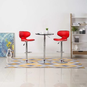 323645 Bar Stools 2 pcs Red Faux Leather 323645