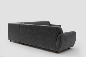 Designová rohová sedačka Jamiya 280 cm tmavě šedá - levá