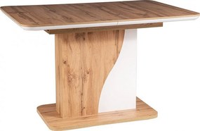 Casarredo - Komfort nábytek Rozkládací jídelní stůl SYRIUSZ 120x80, dub wotan/bílá mat