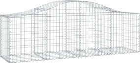 Klenutý gabionový koš 200 x 50 x 60/80 cm pozinkované železo 153393