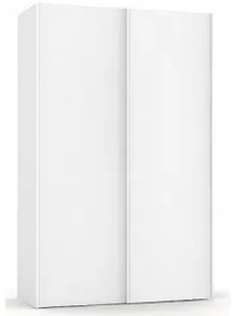Vysoká šatní skřín REA Houston up 4 - bílá, střední výplň dveří 17505 - plum